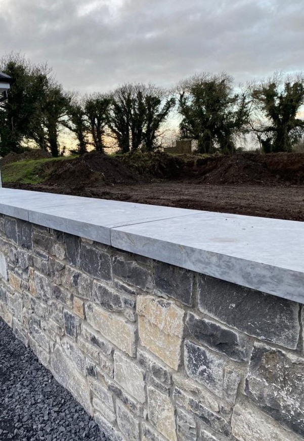 Limestone Flat Wall Caps - Brown Bros Concrete